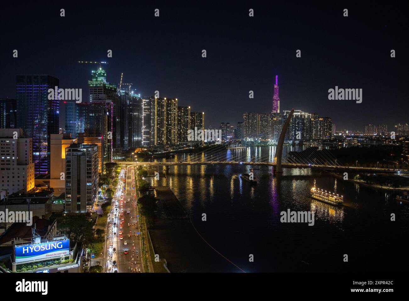 Skyline view from the Liquid Sky Bar of the Renaissance Riverside Hotel ...