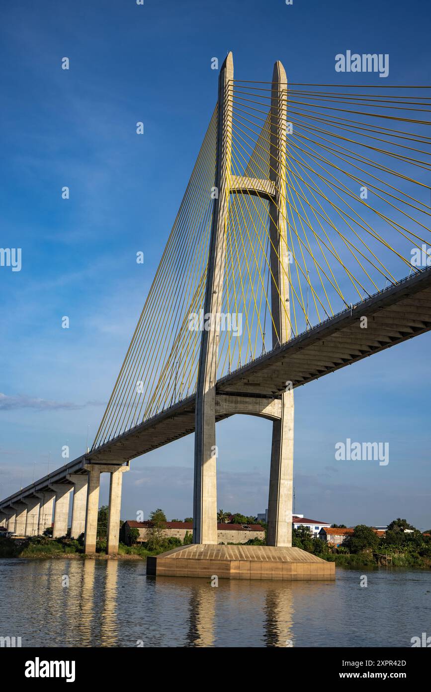 Bridge over the Mekong River, near Tan Chau (Tân Châu), An Giang ...