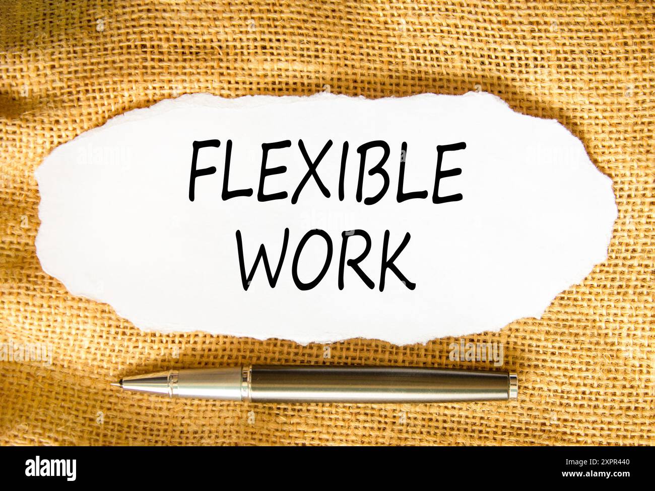 Flexible work symbol. Concept words Flexible work on beautiful white ...