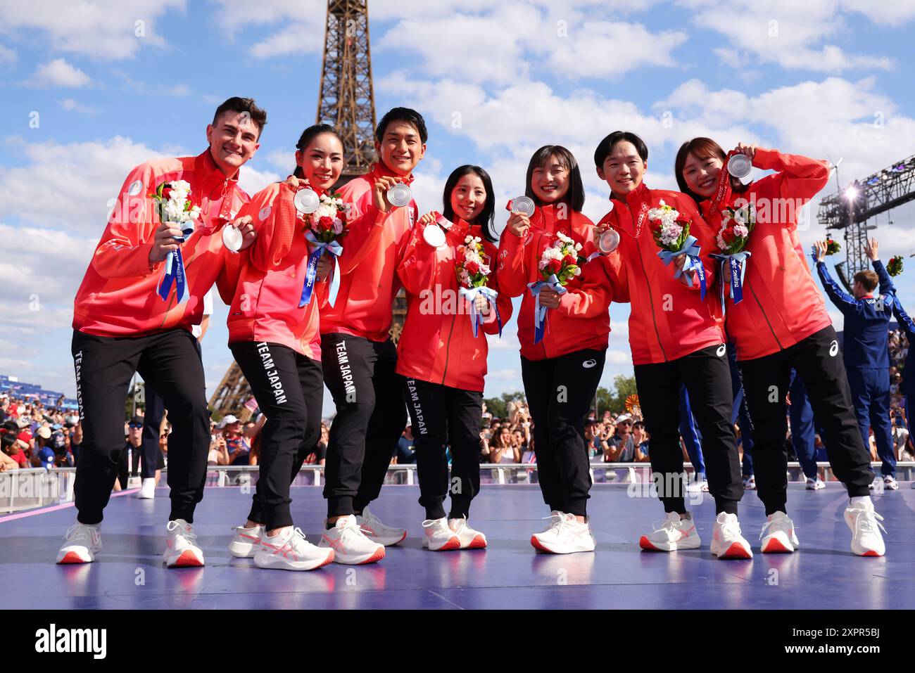 (L to R) Takeru Komatsubara, Misato Komatsubara, Ryuichi Kihara, Riku ...