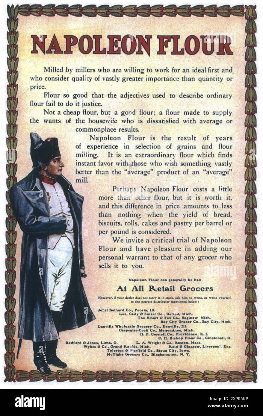 Vintage flour poster hi-res stock photography and images - Alamy