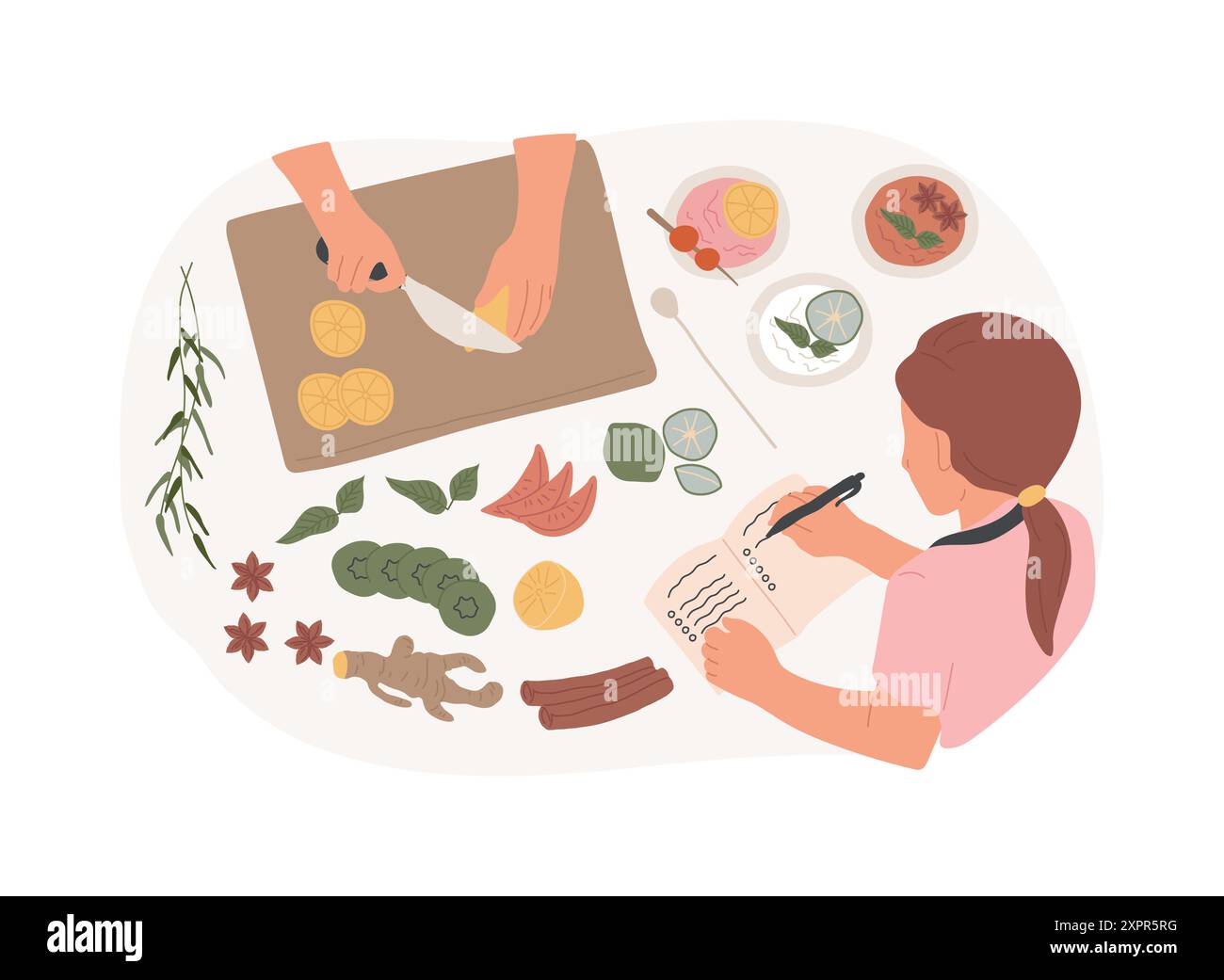 Creating new cocktail recipe isolated cartoon vector illustrations ...