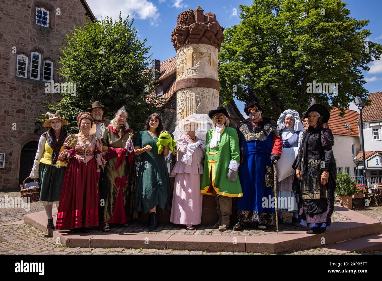 Locals in costumes of fairy tale characters from the Brothers Grimm ...