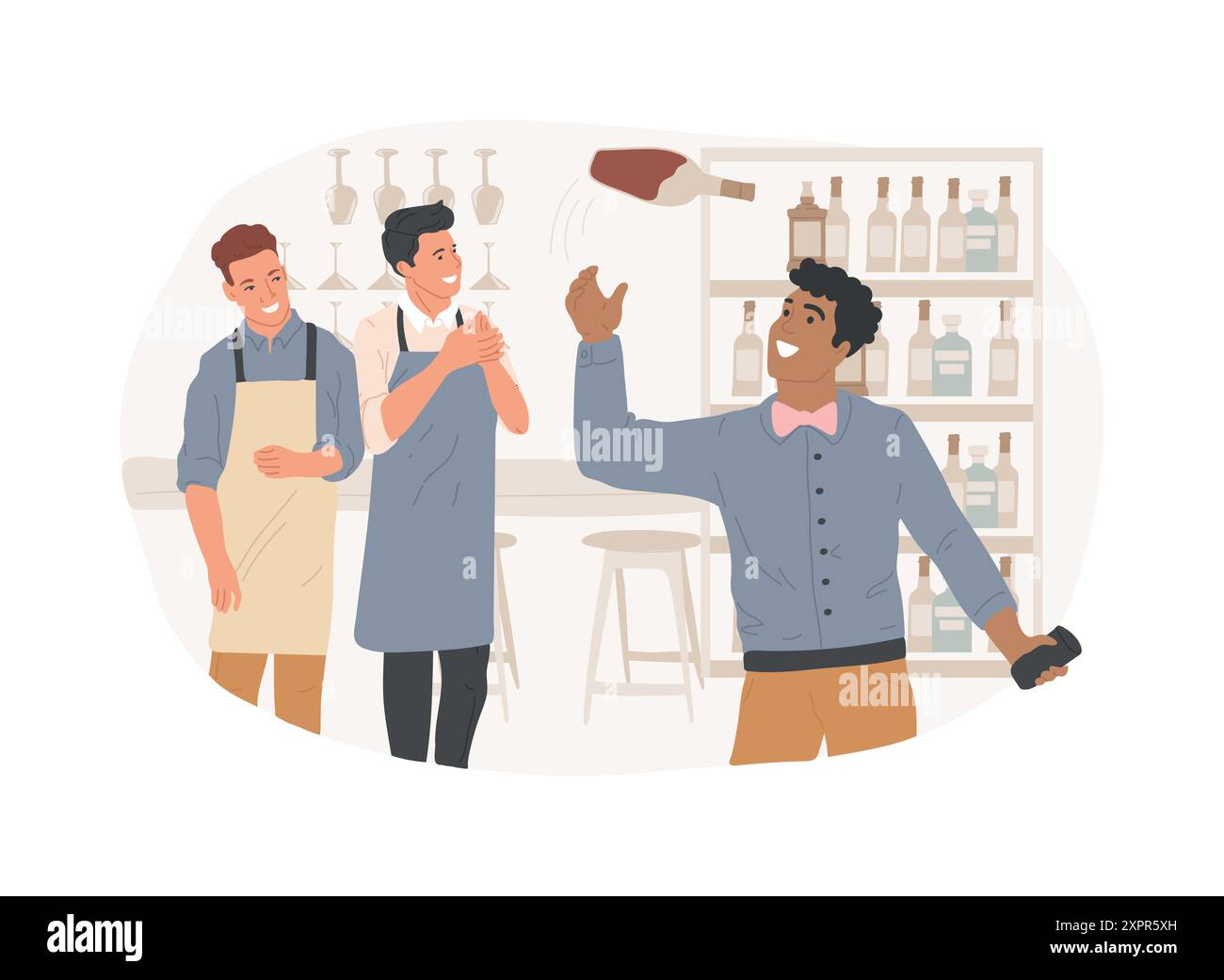 Bartender show isolated cartoon vector illustrations Stock Vector Image & Art - Alamy