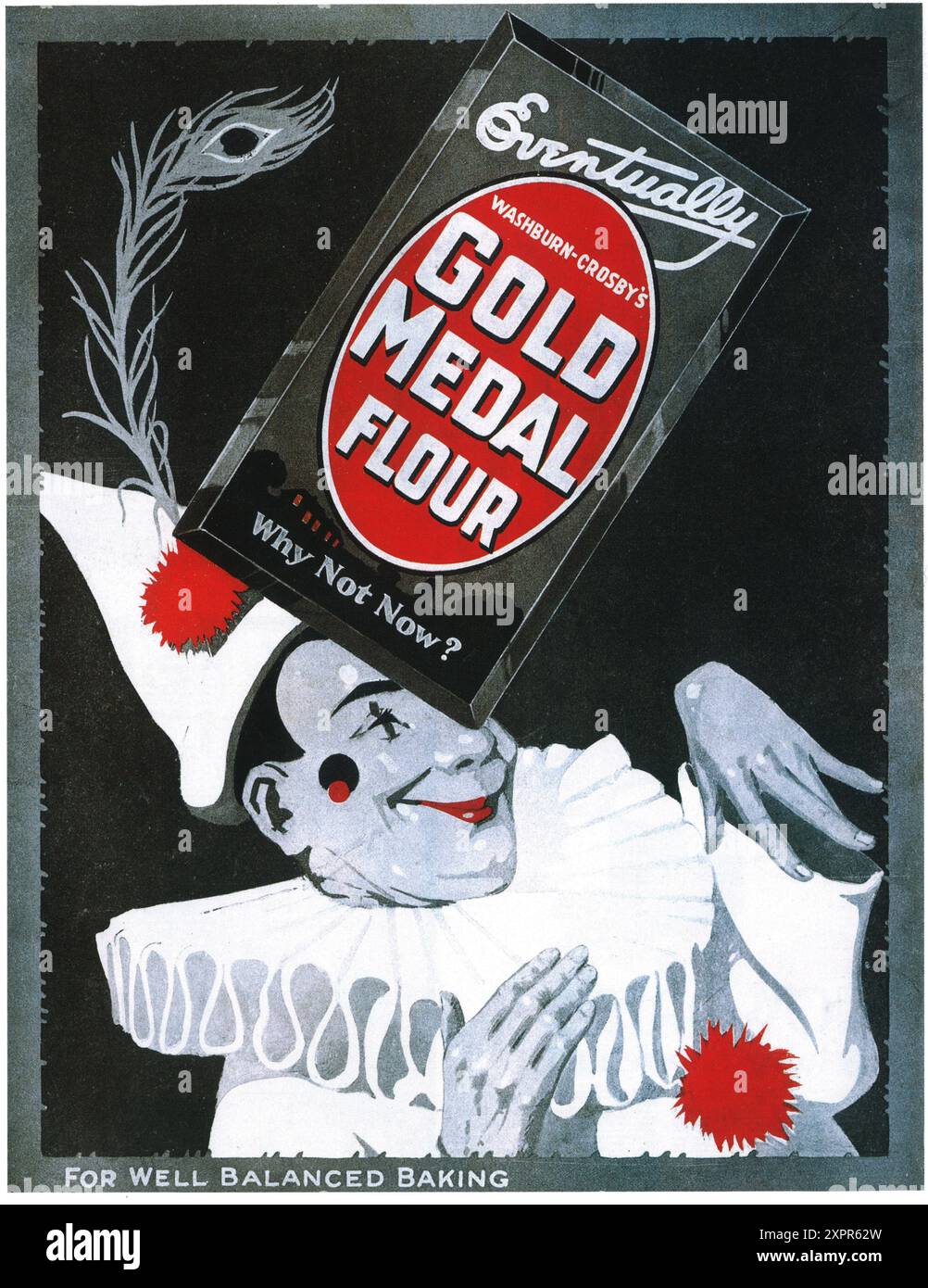 1917 Washburn-Crosby's Gold Medal Flour ad- Clown Stock Photo - Alamy