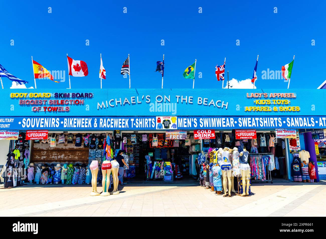 Michael's On The Beach souvenir shop at the boardwalk, Daytona Beach ...