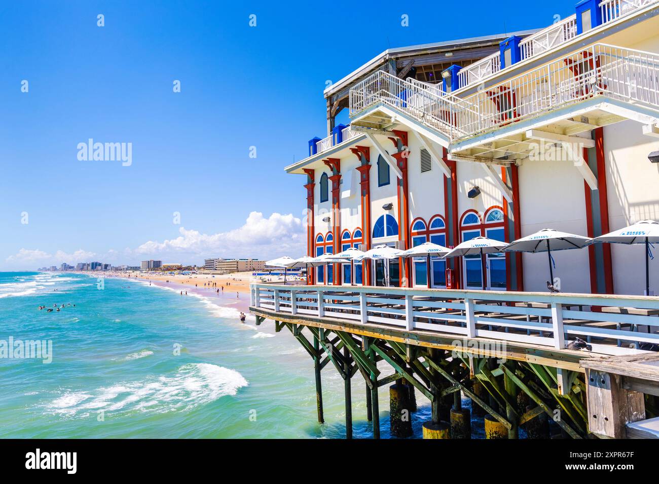 Daytona Beach Main Street Pier and the beach, Daytona Beach, Florida ...