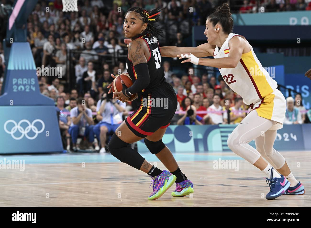 Paris, France. 07th Aug, 2024. Maxuella Lisowa Mbaka (Belgium) vs Maria ...