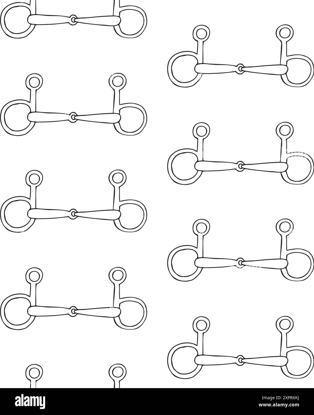 Vector seamless pattern of horse equestrian bit Stock Vector Image ...