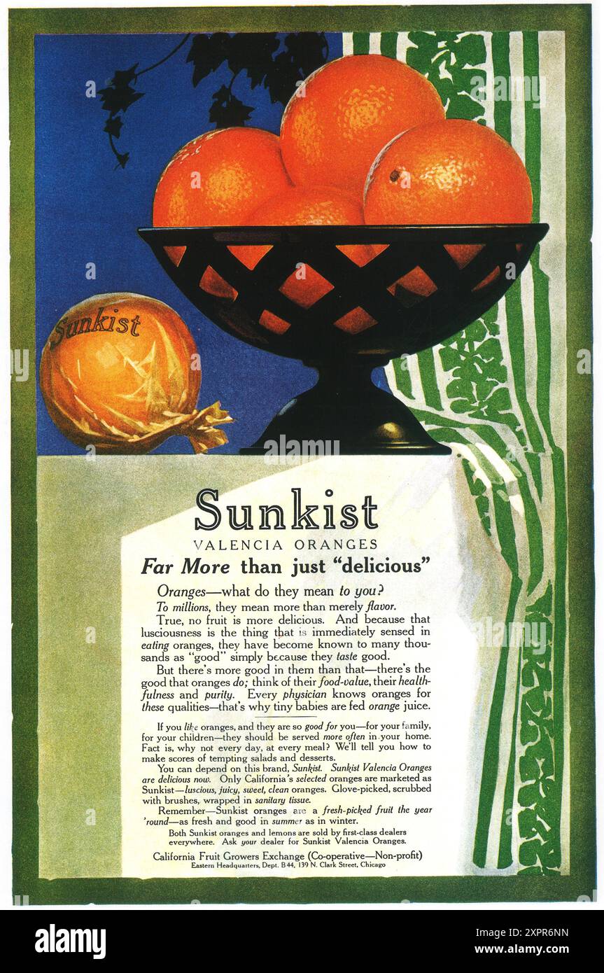 Sunkist ad hi-res stock photography and images - Alamy
