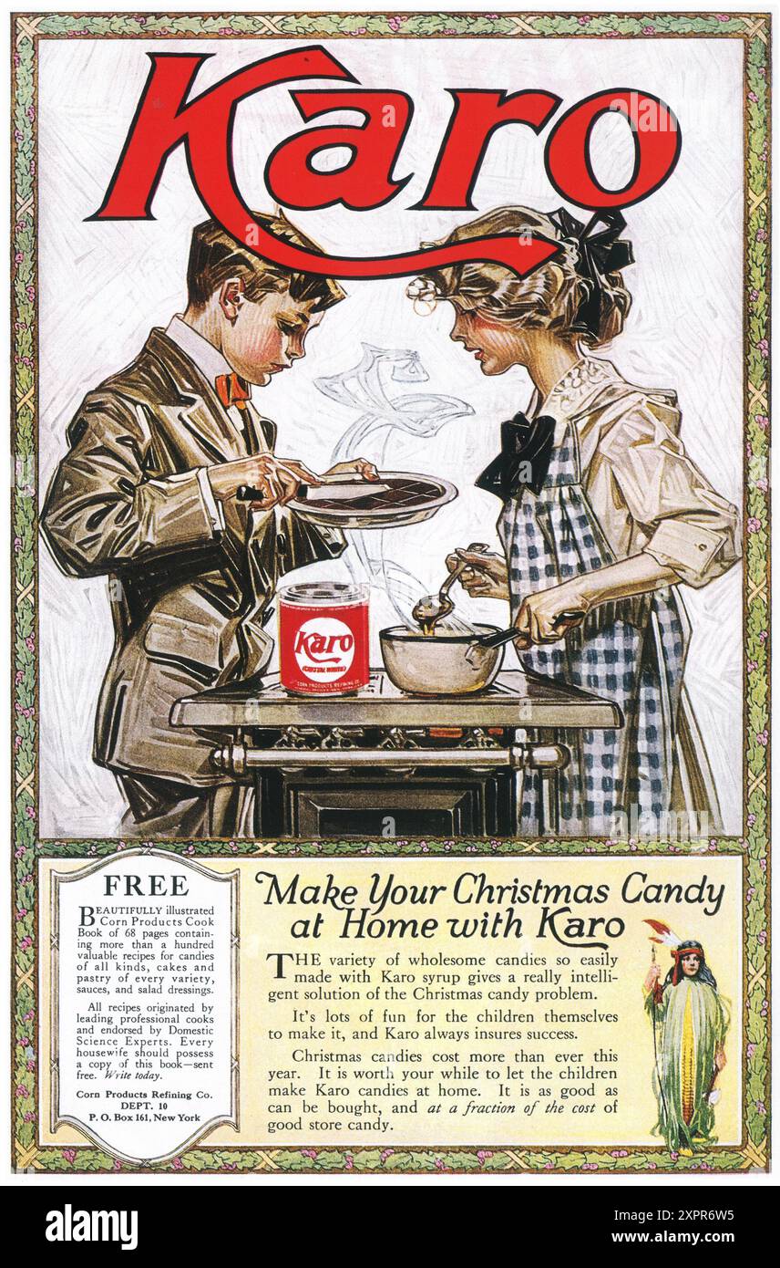 1919 Karo Syrup ad with art by J. C. Leyendecker - "Make your Christmas ...