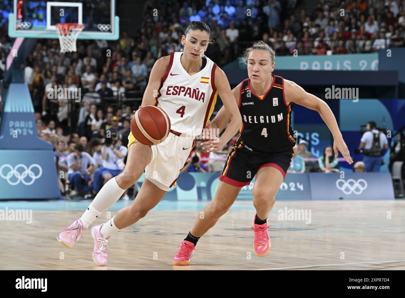 Mariona Ortiz (Spain) vs Elise Ramette (Belgium), Basketball, Women's ...