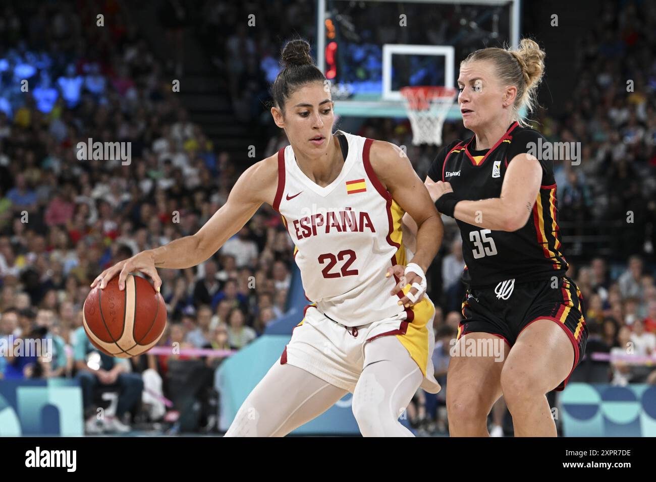 Maria Conde (Spain) vs Julie Vanloo (Belgium), Basketball, Women's ...