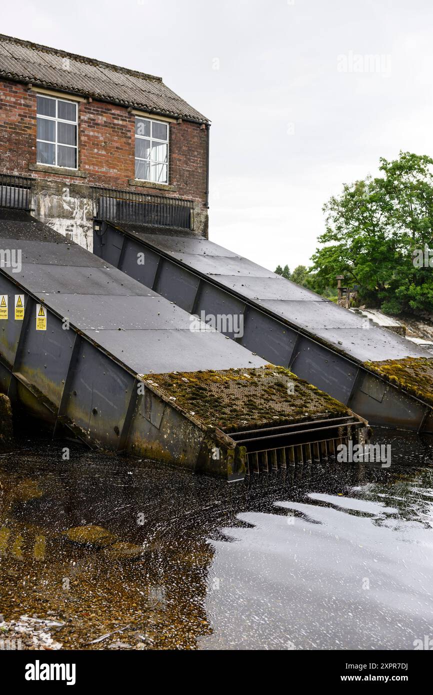 Grassington Yorkshire UK-27 July 2024. Hydro power Industrial water ...