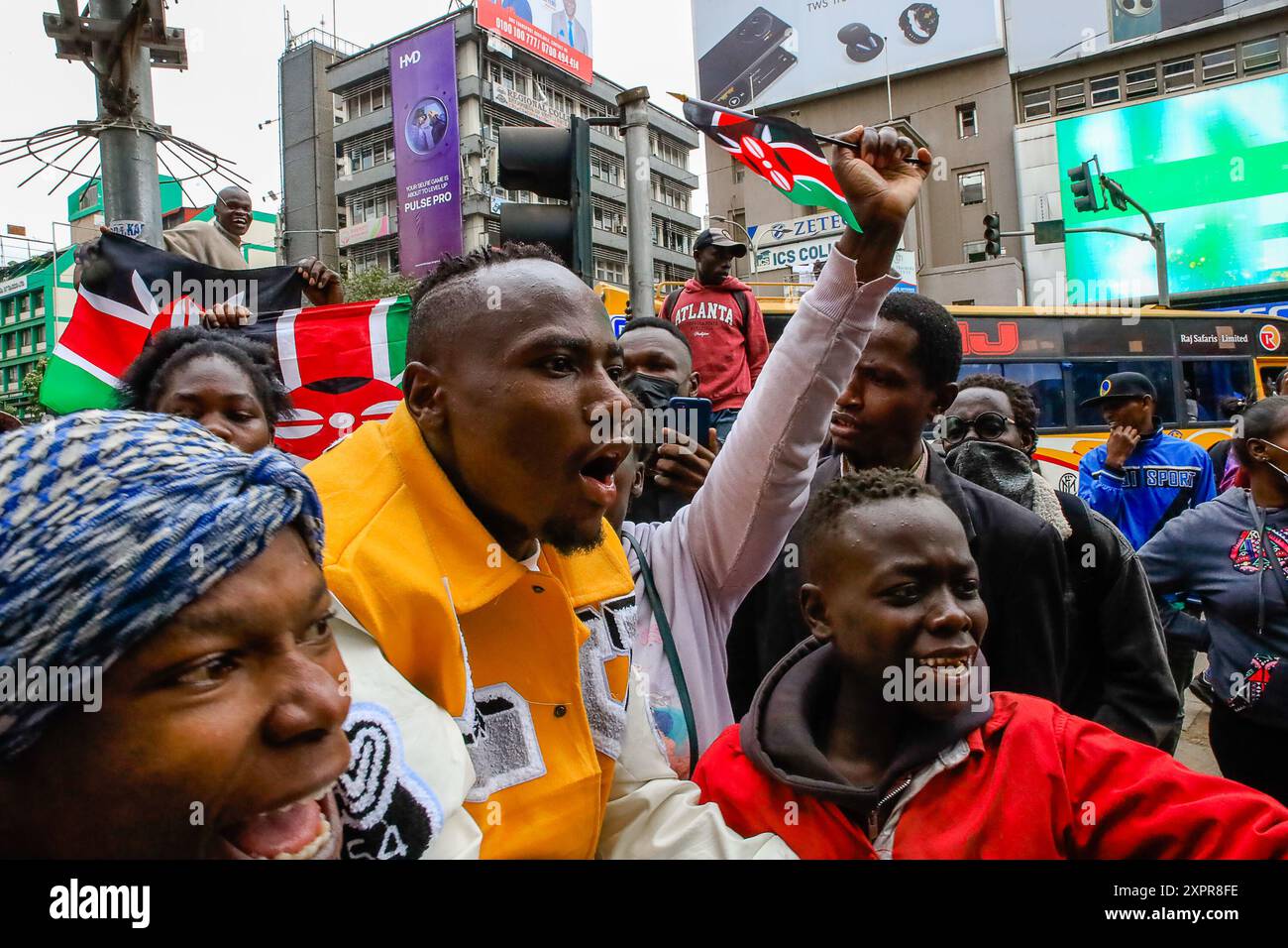Kenyan youths, many self-identifying as 'Gen-Z', protesting during a ...