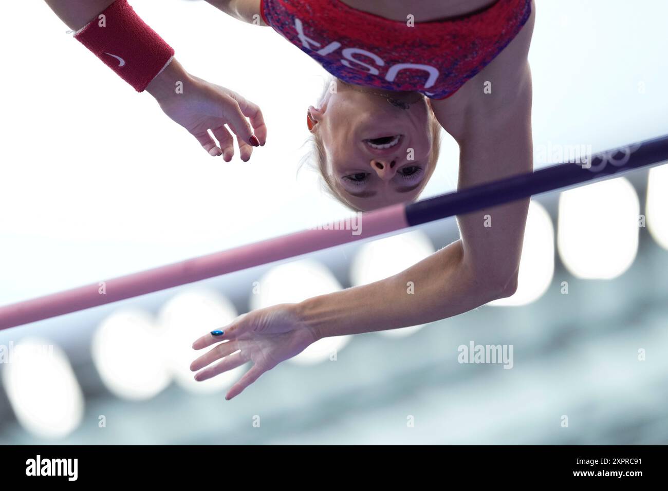 Katie Moon of the United Sates, competes during the women's pole vault ...