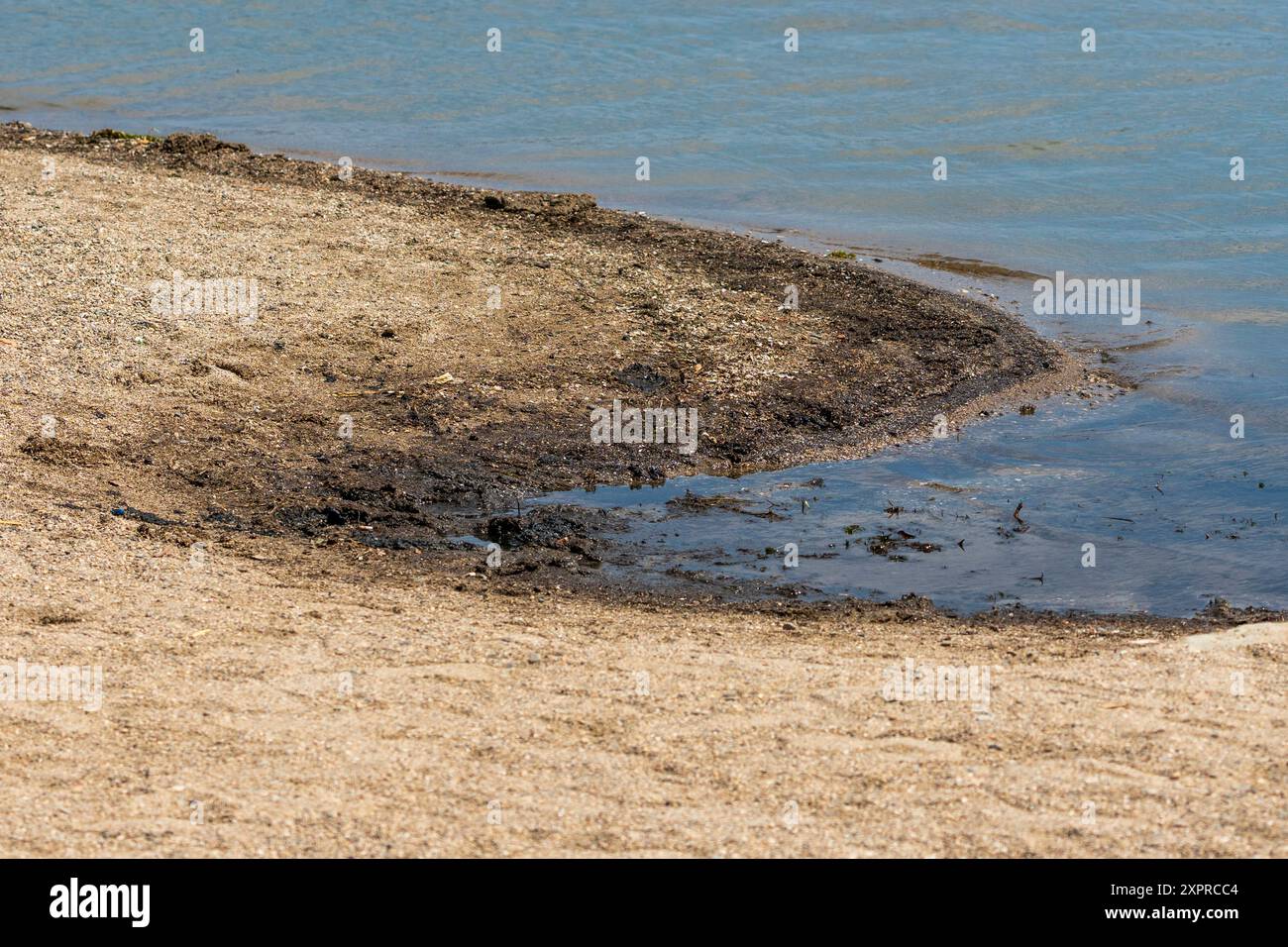 Curve Shape Sand Beach Coastline: Lakeside on a Hot Summer Day Stock ...