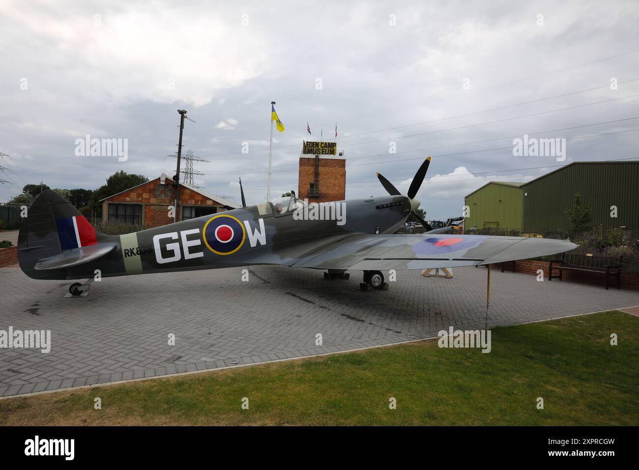 spitfire plane at eden camp museum Stock Photo - Alamy