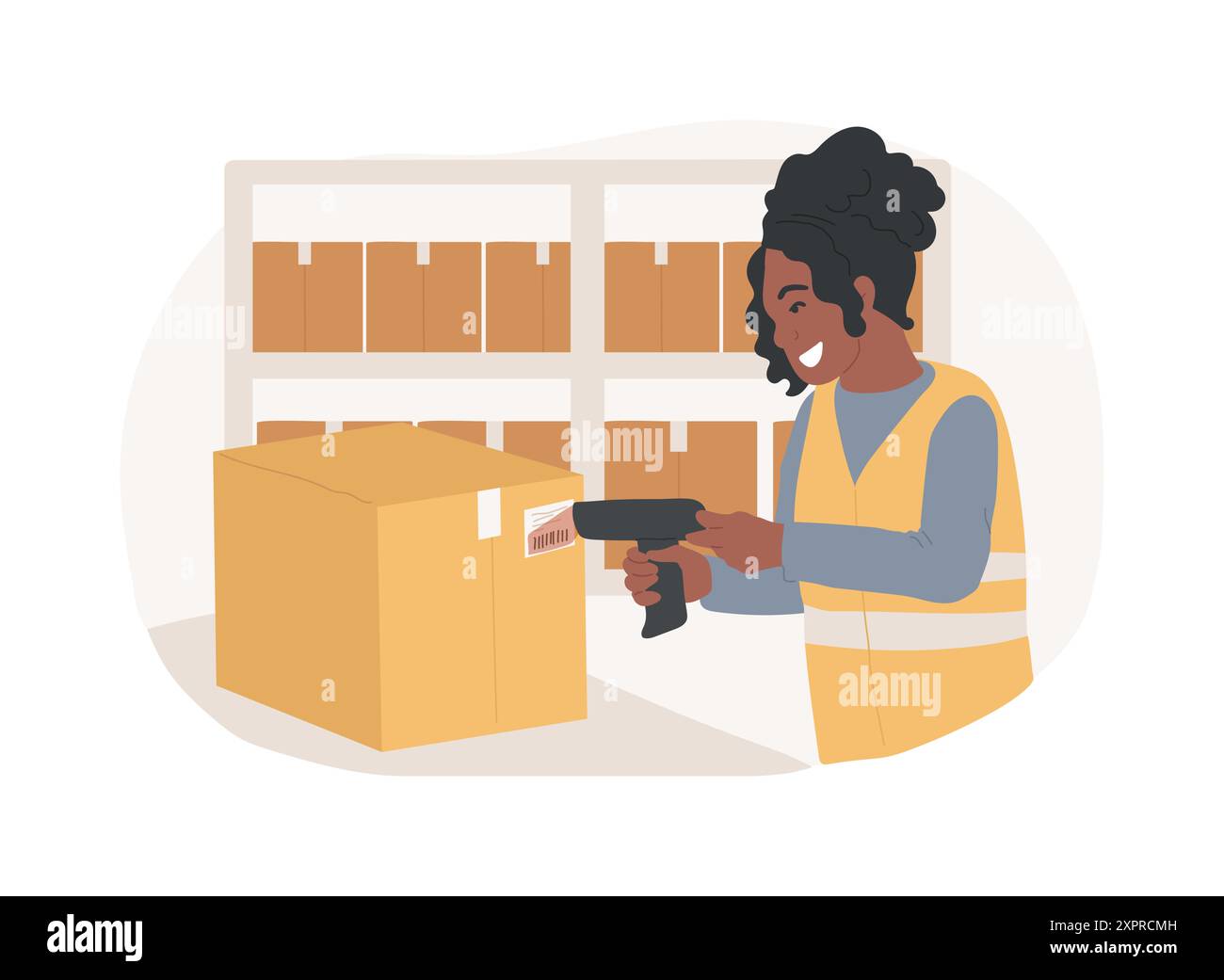 Barcode reader isolated cartoon vector illustrations Stock Vector Image ...