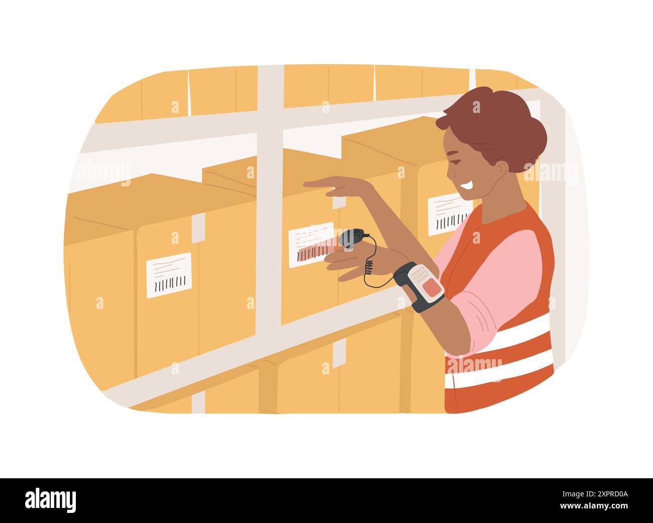 Ring scanner isolated cartoon vector illustrations Stock Vector Image ...