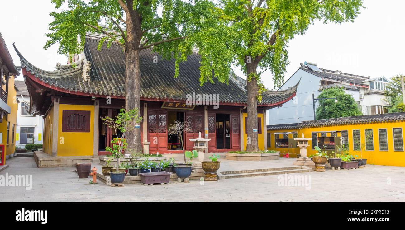 Panorama of the historic Dinghui temple in Suzhou, China Stock Photo ...