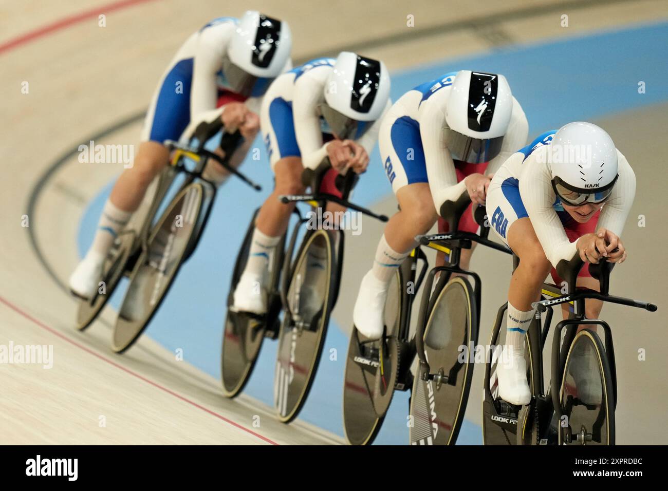 France team competes to finish in fifth place, during the women's team ...