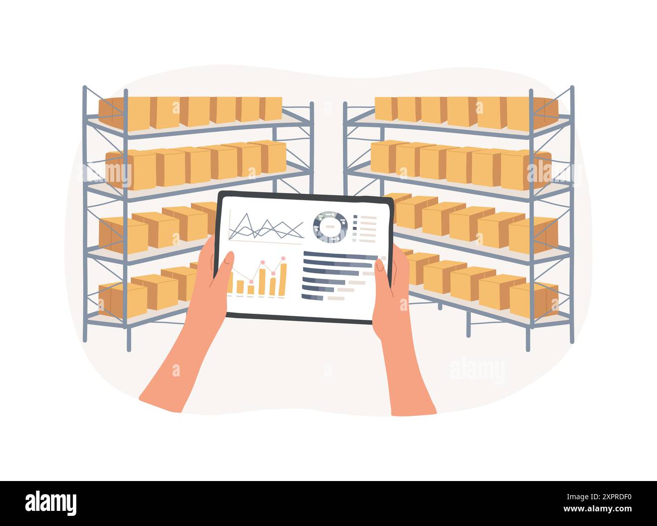 Reports and analytics isolated cartoon vector illustrations Stock ...