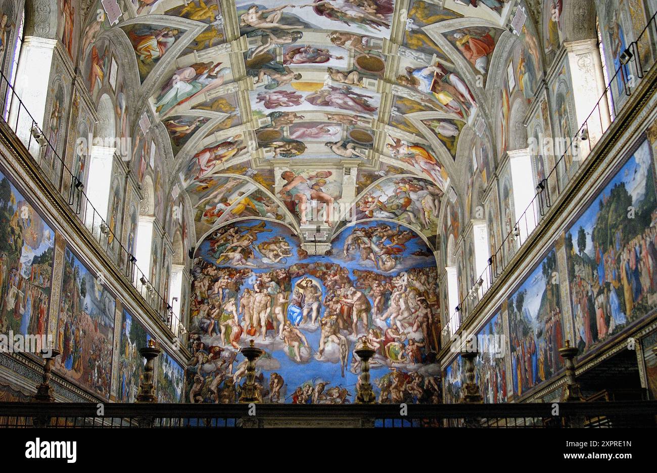 Renaissance frescoes by Michelangelo in the Sistine Chapel, Vatican ...