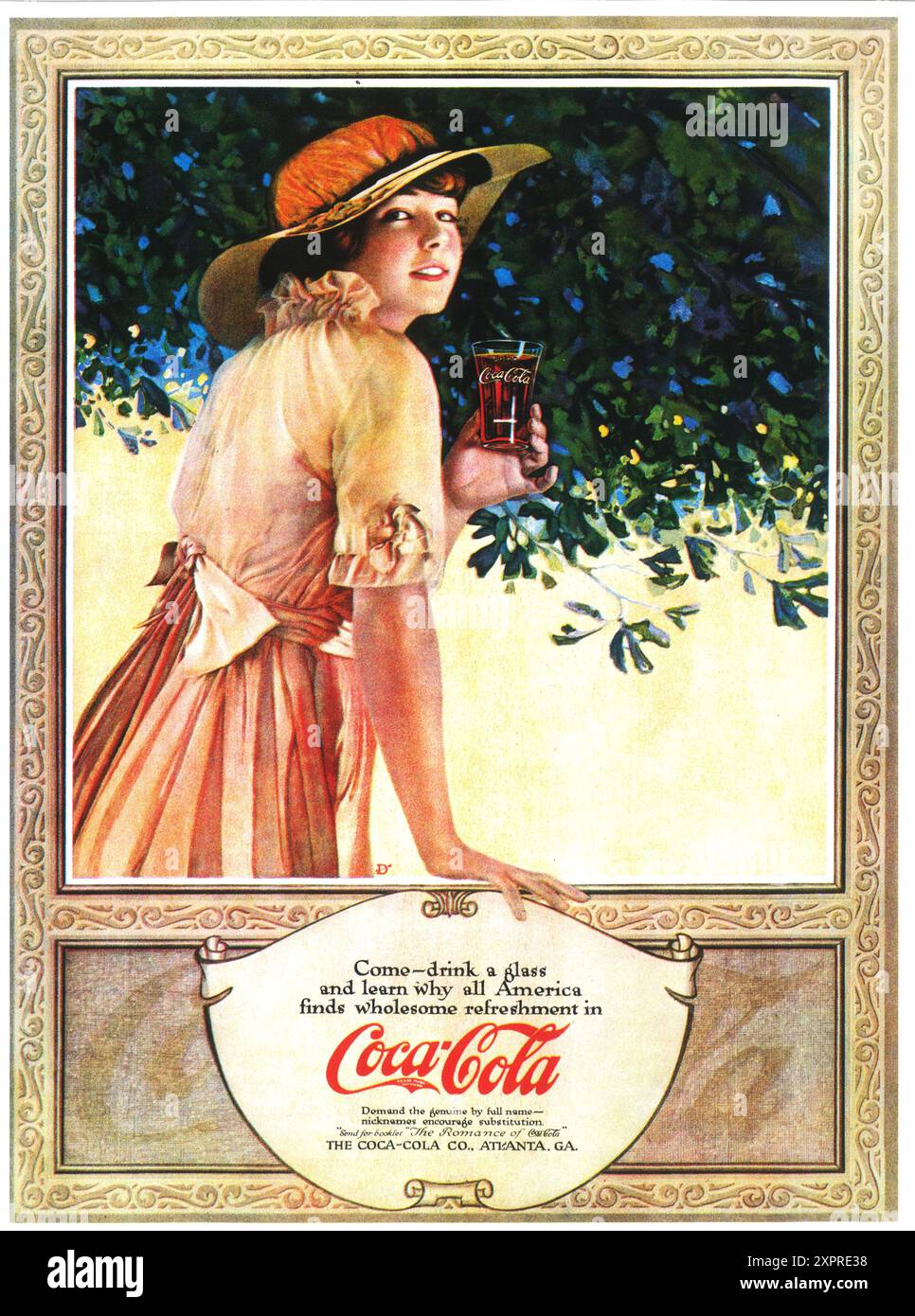 1916 Coca Cola ad - "...learn why America finds wholesome refreshment ...