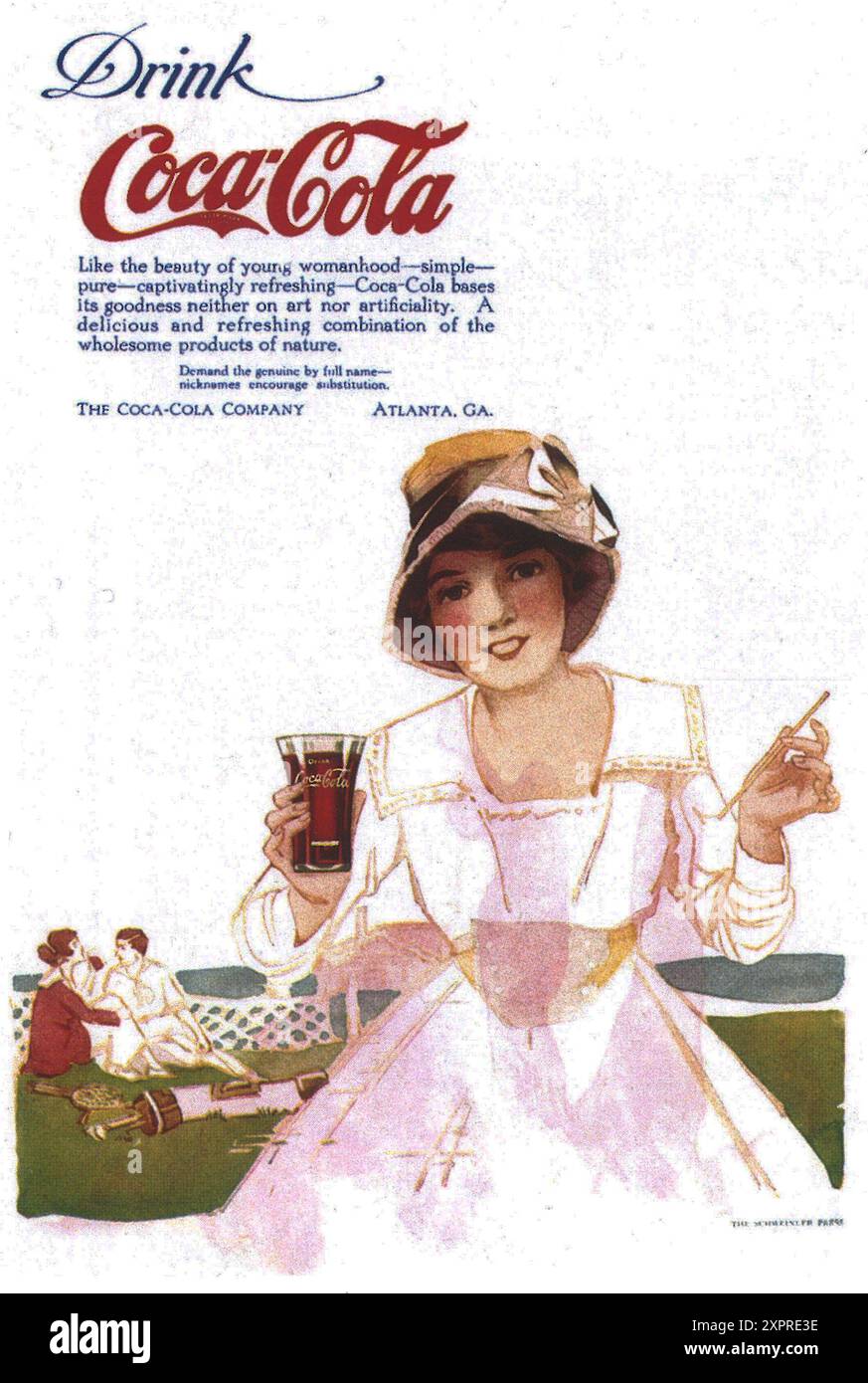 1917 Coca Cola ad - "...beauty of young womanhood Stock Photo - Alamy