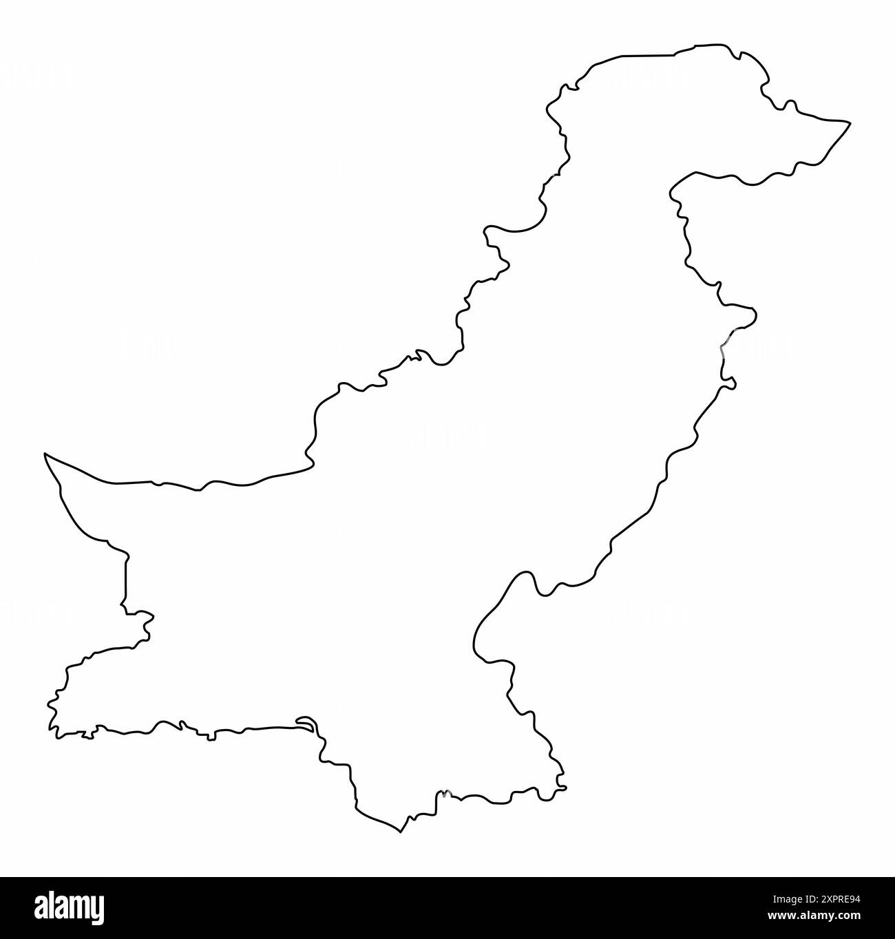 India pakistan border map hi-res stock photography and images - Alamy