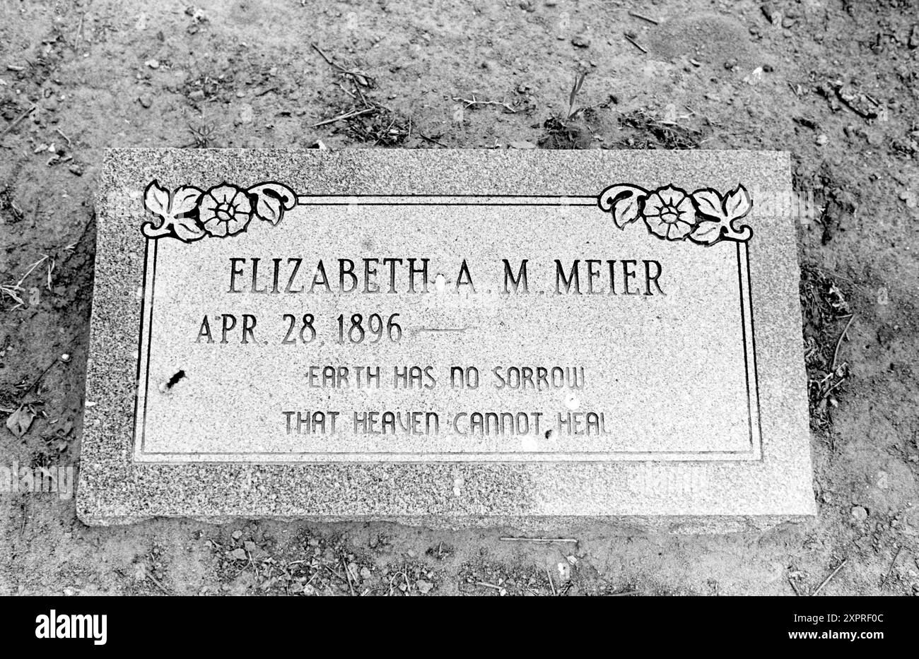Gravesite of Elizabeth A.M. Meier in Calvert, Texas ©1977 Stock Photo ...