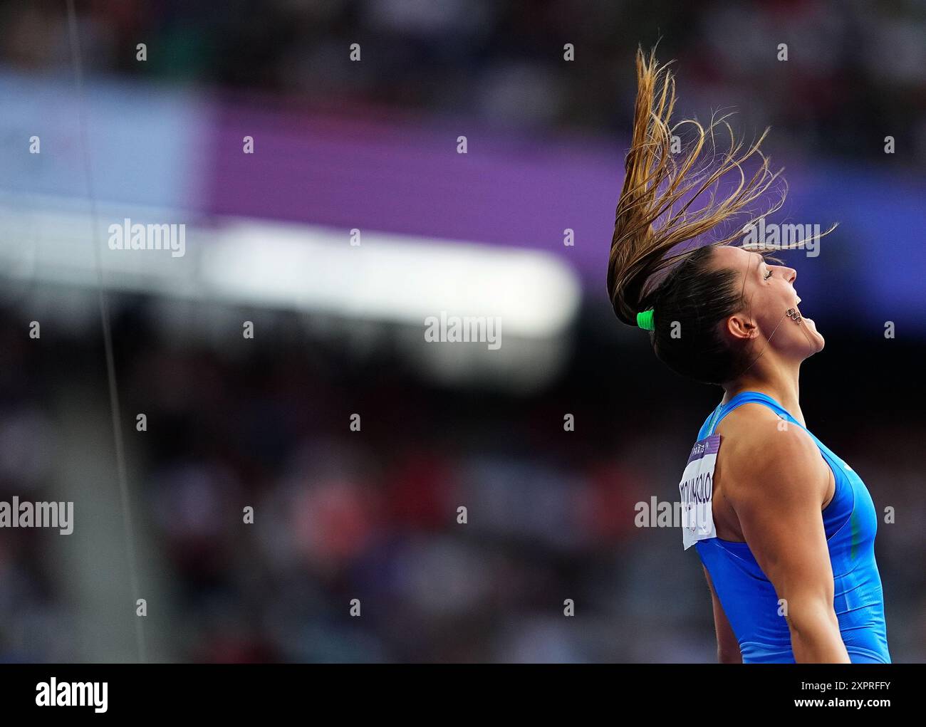 Paris, France. 7th Aug, 2024. Elisa Molinarolo of Italy reacts during ...