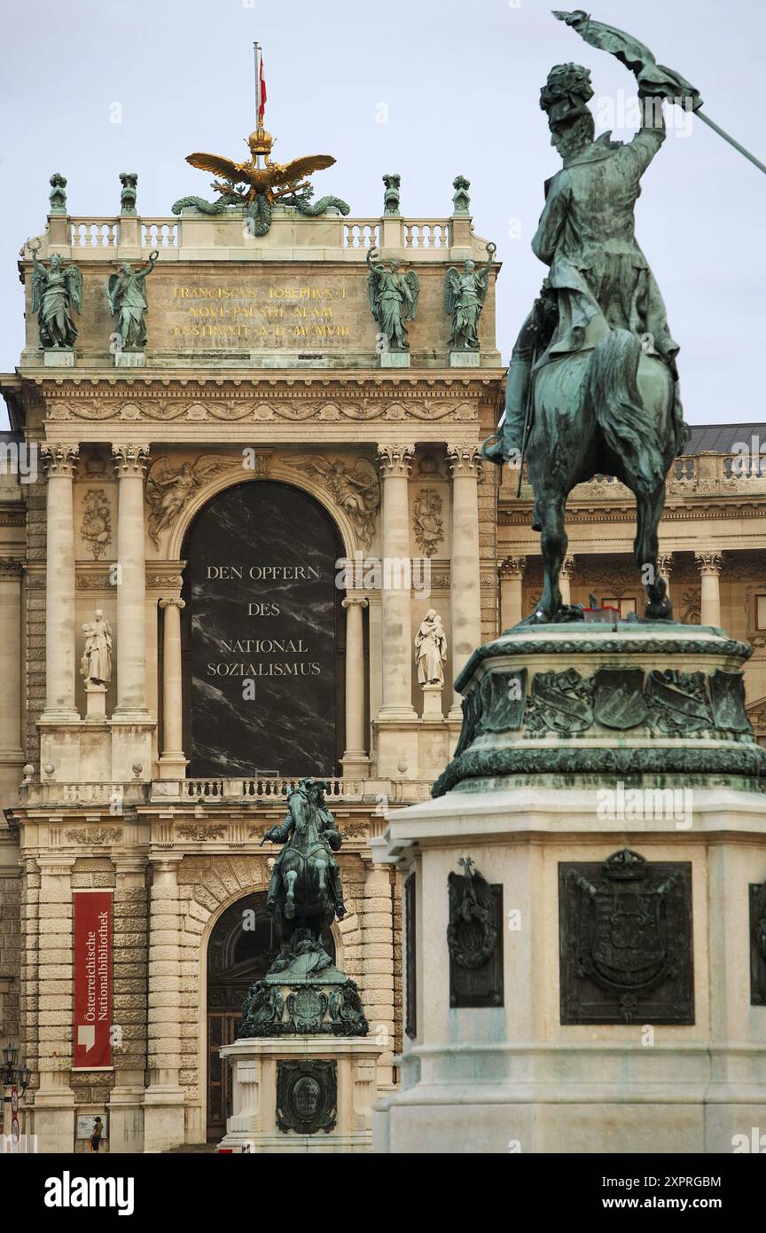 Statues of Archduke Charles of Austria and Prince Eugene of Savoy in ...