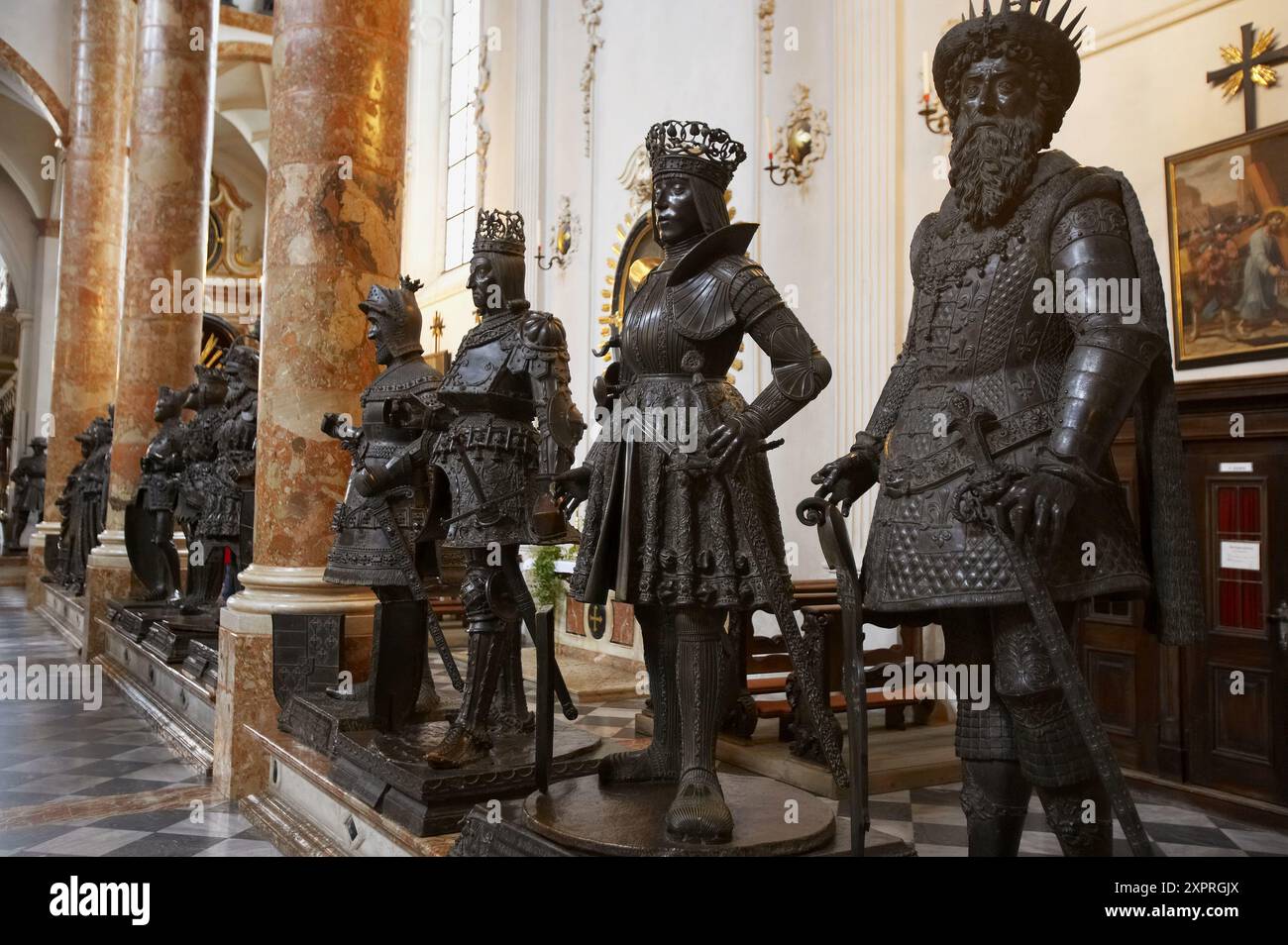 Monumental tomb of Emperor Maximilian I (16th century): -from left to ...