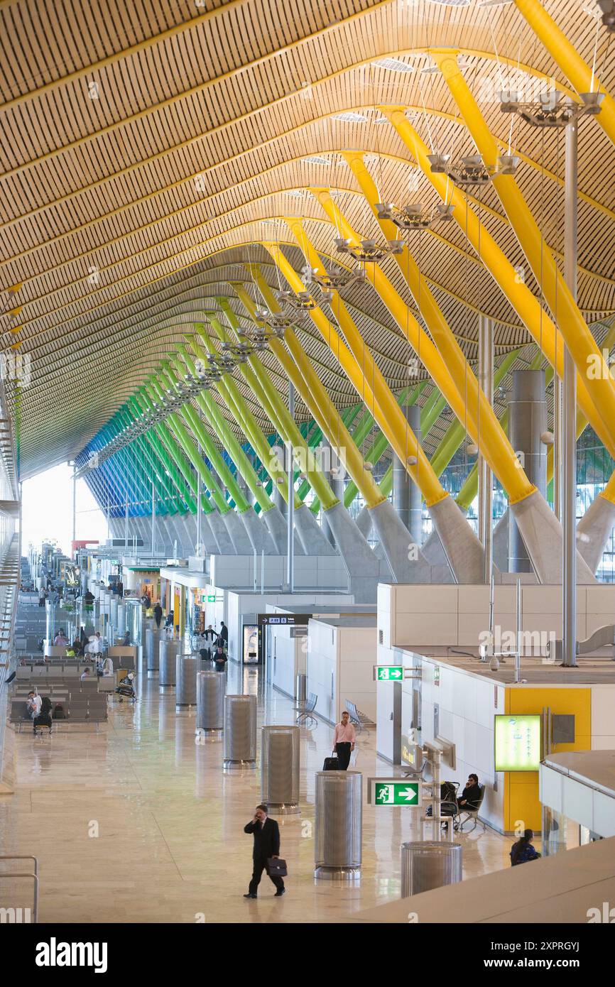 New T4 terminal in Madrid Barajas International Airport, Spain Stock ...