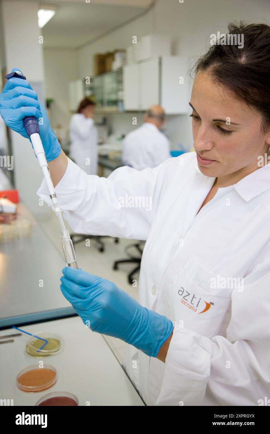 Microbiology laboratory. Microbiological tests of food. AZTI-Tecnalia ...