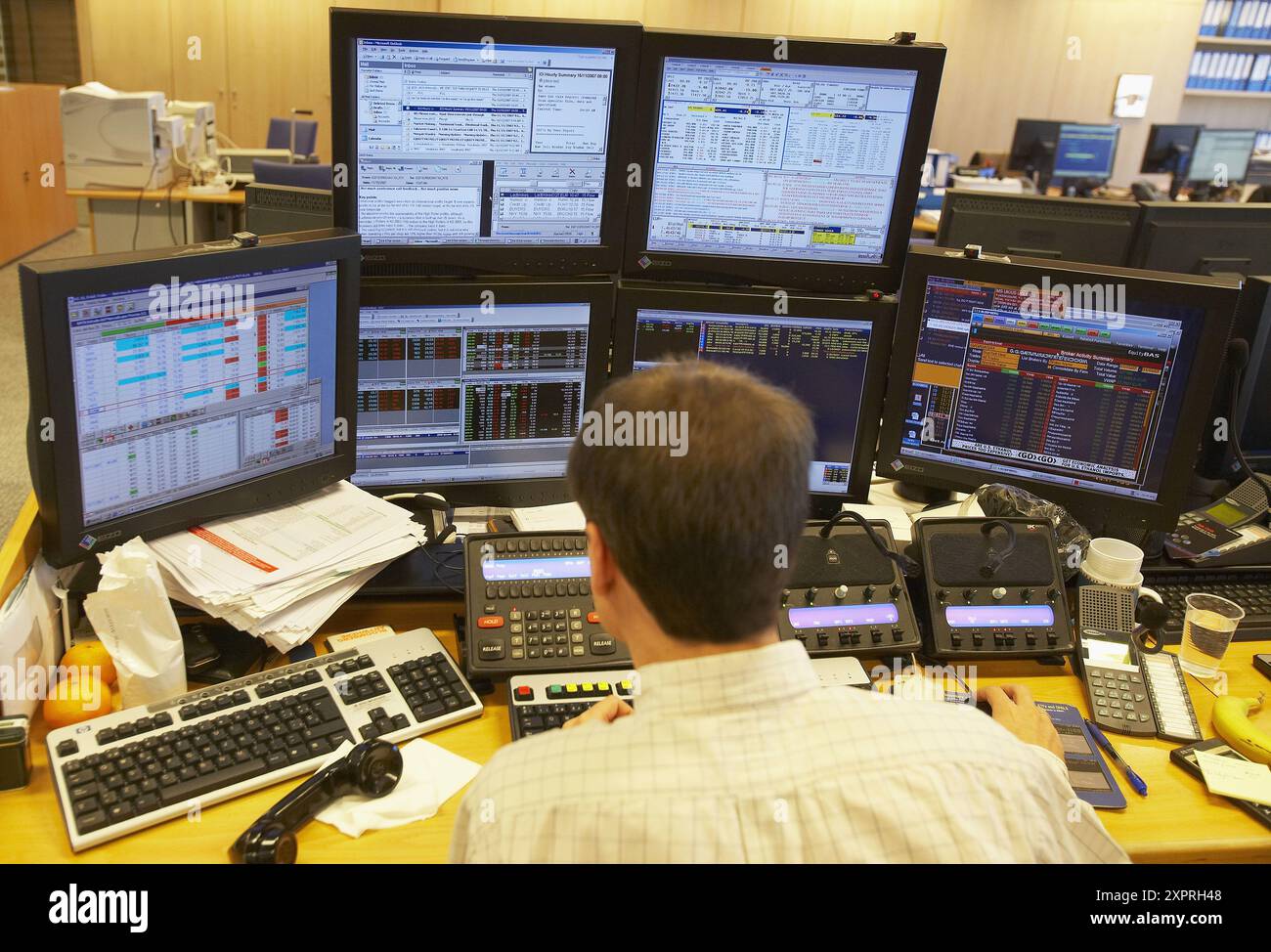 Concentrated businessman stock broker hi-res stock photography and ...