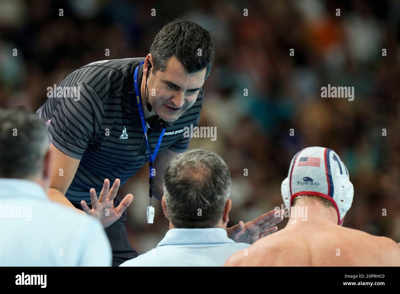 United States' head coach Dejan Udovicic argues with referee Raffaele ...