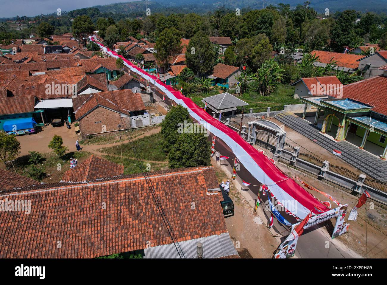 Majalengka, West Java, Indonesia. 7th Aug, 2024. Aerial view of one ...