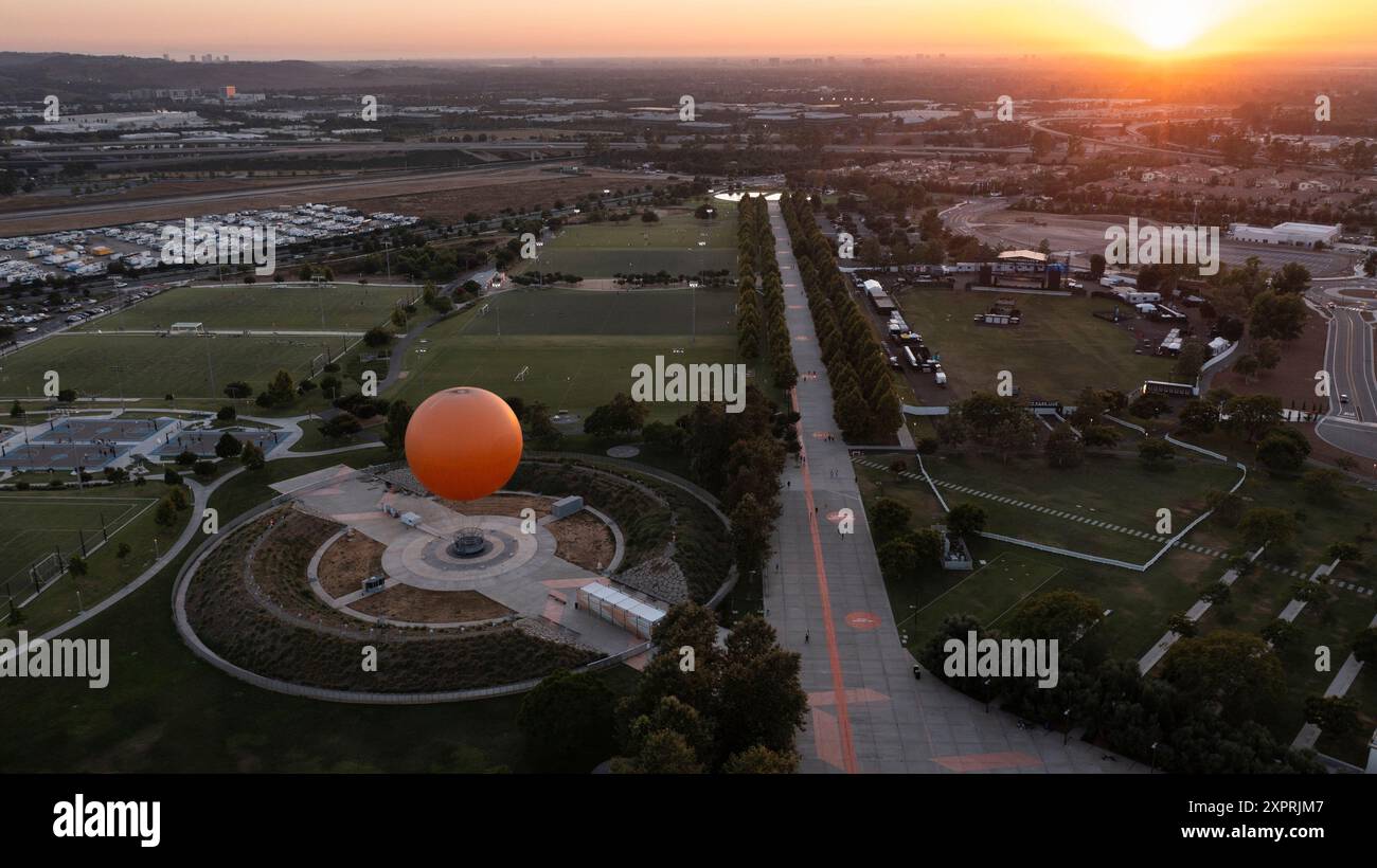 Irvine, California, USA - August 7, 2024: Afternoon light illuminates ...