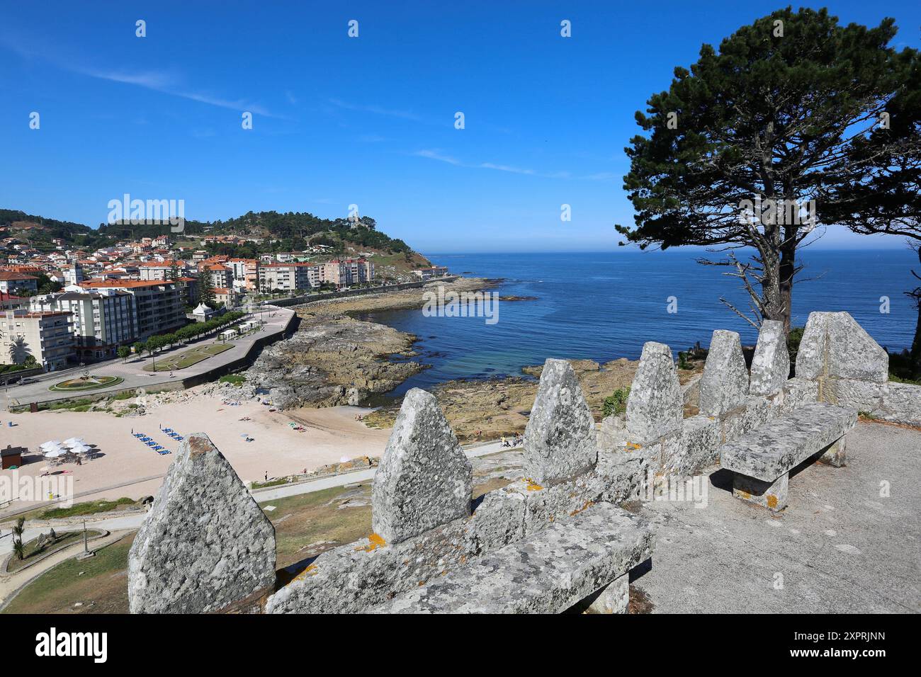 Monterreal castle baiona pontevedra galicia hi-res stock photography ...