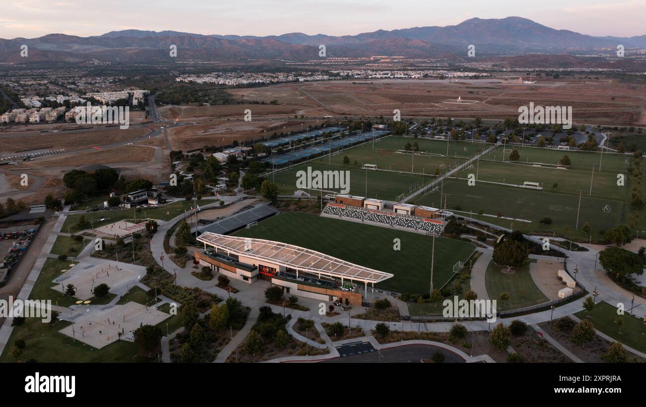 Irvine, California, USA - August 7, 2024: Afternoon light illuminates ...