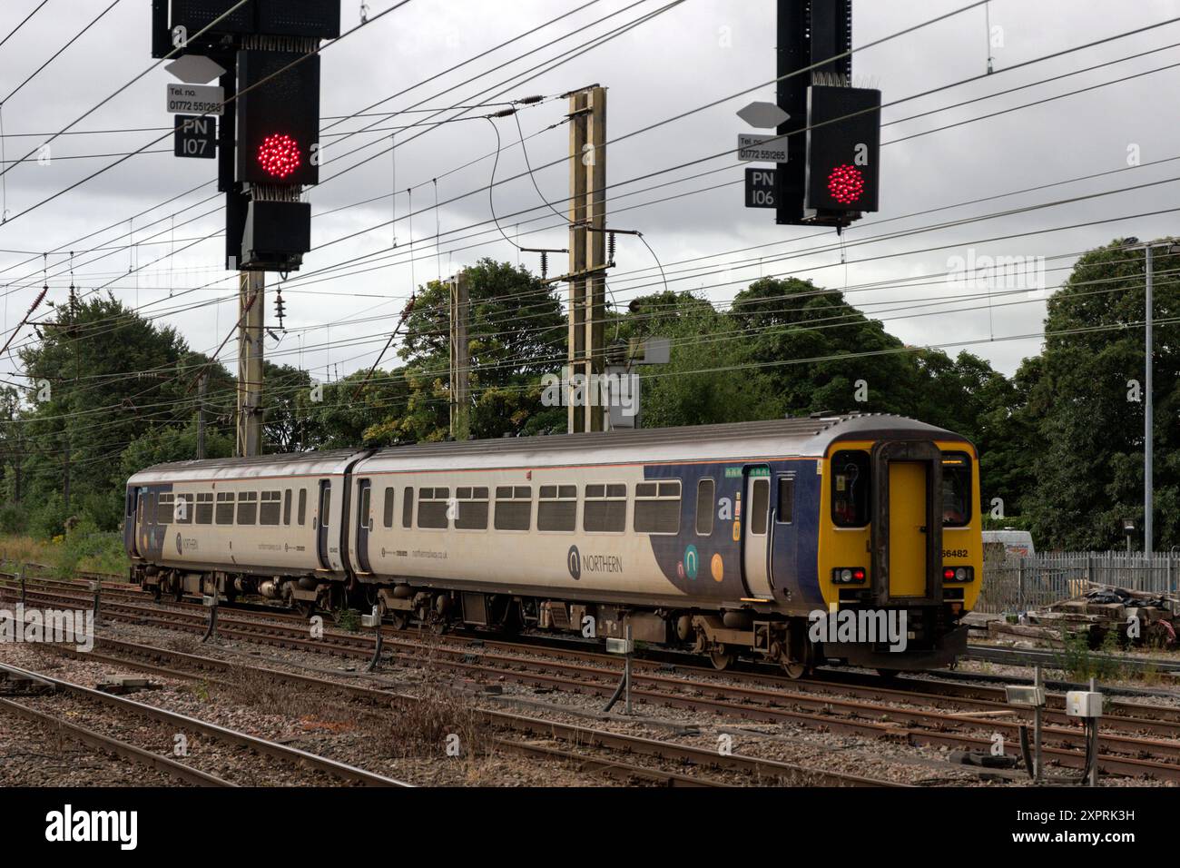 Diesel multiple unit 156482 at Preston railway station. Wednesday 07th August 2024 Stock Photo ...