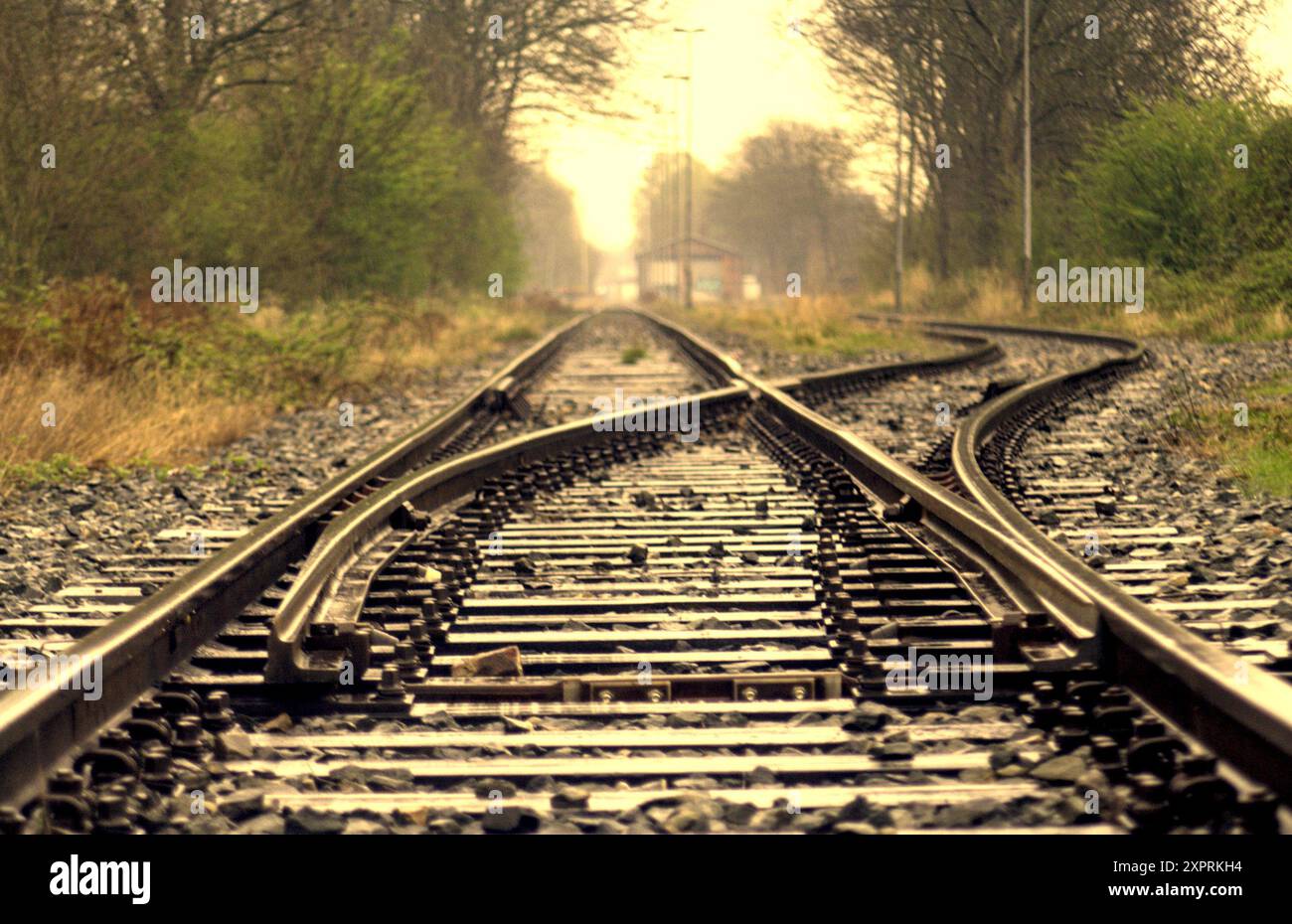 Train tracks aerial view earth hi-res stock photography and images - Alamy