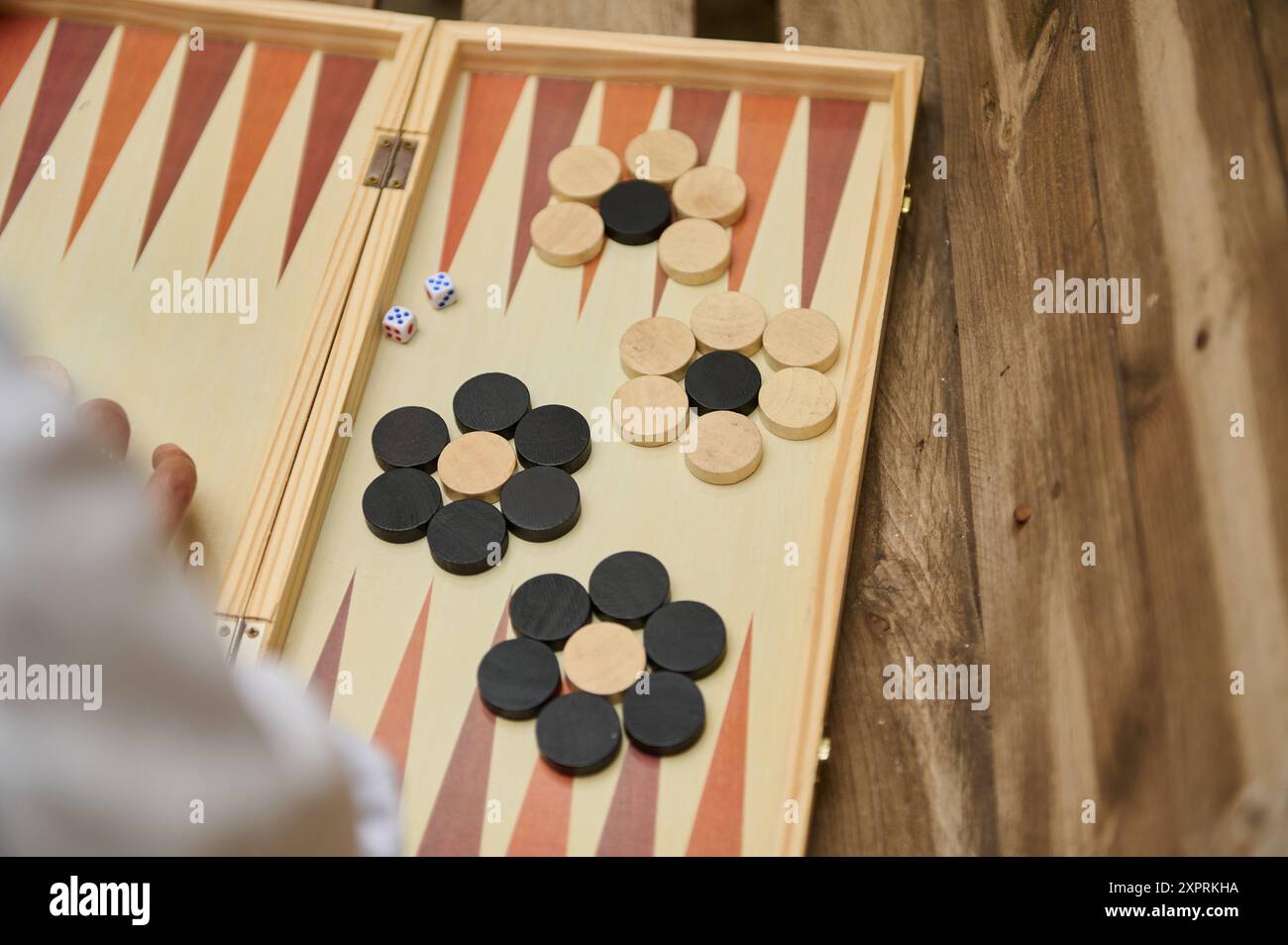 Classic checkers game is being played hi-res stock photography and ...