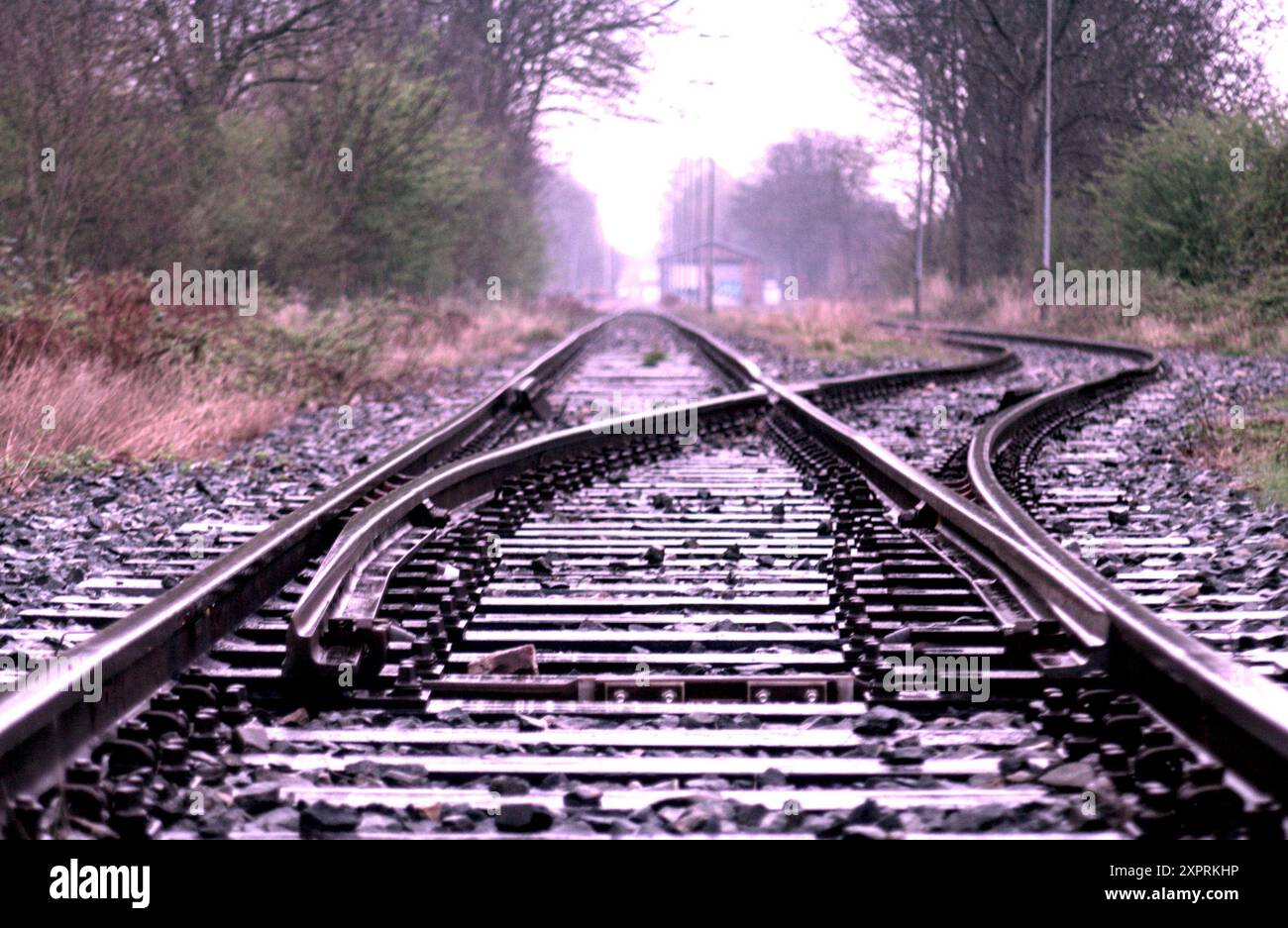 Train tracks aerial view earth hi-res stock photography and images - Alamy