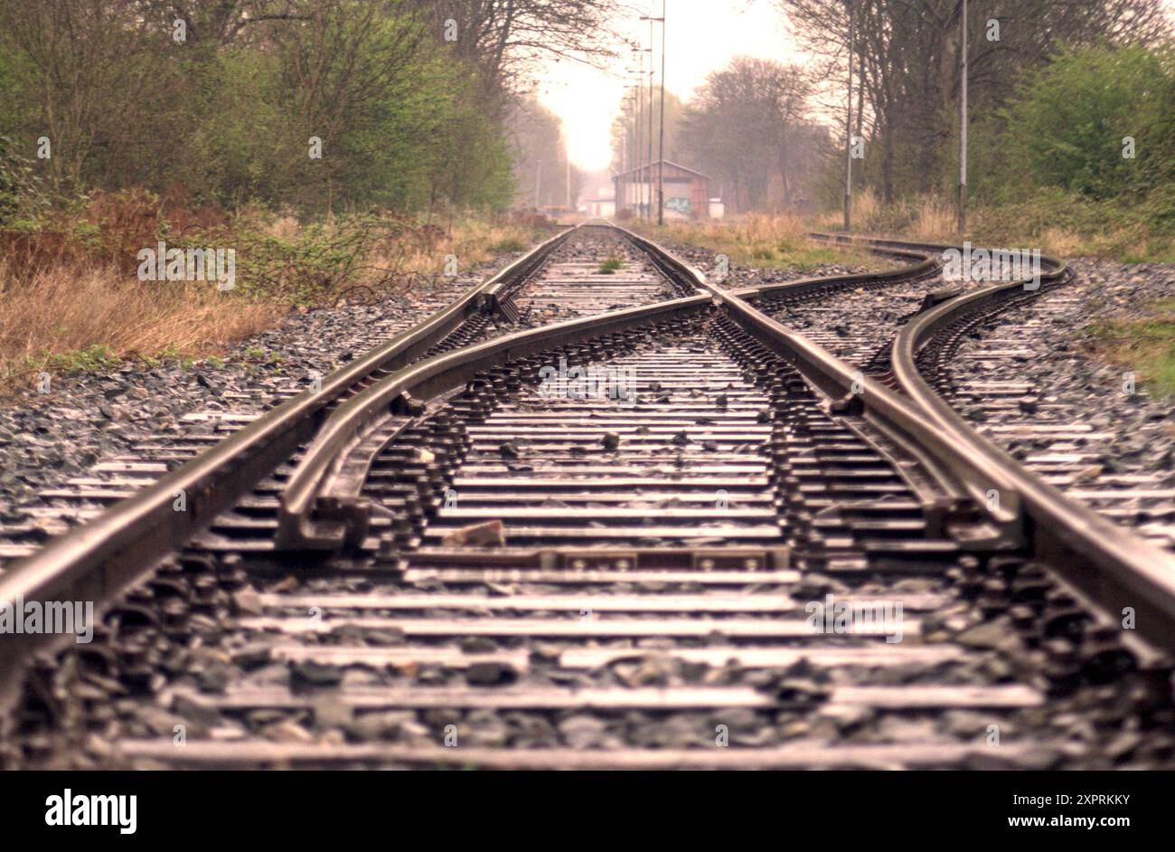 Train tracks aerial view earth hi-res stock photography and images - Alamy