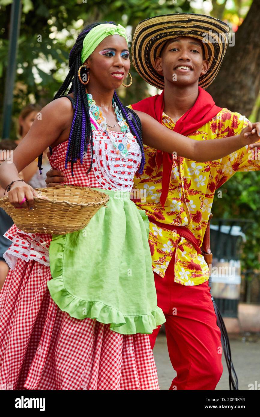 Typical dances, Plaza de Bolivar, Cartagena de Indias, Bolivar ...