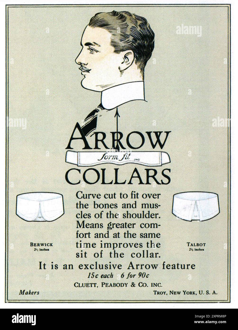 Arrow and collars advertisement Cut Out Stock Images & Pictures - Alamy
